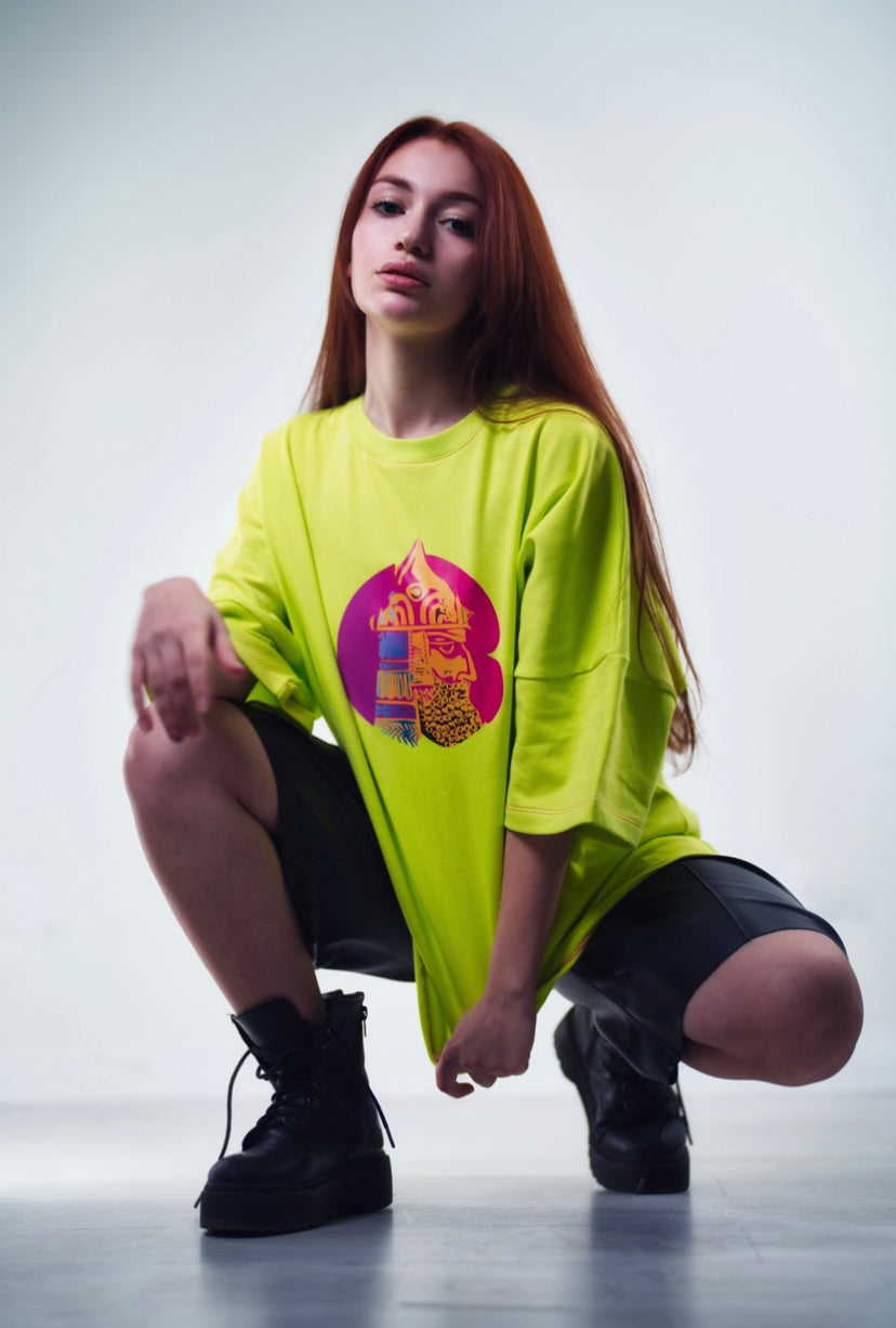 “Argishti” T-shirt in neon green – Gootan
